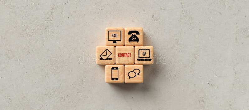 Cubes with Contact Options - 3d Illustration Stock Illustration ...