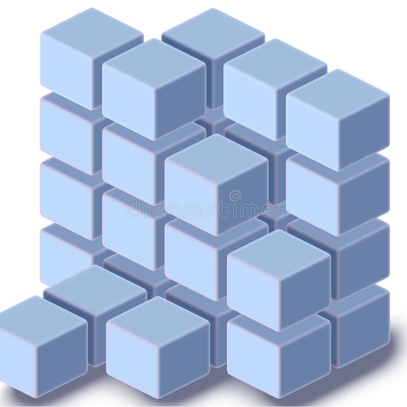 Cubes 3D image. stock vector. Illustration of symbol - 285440725