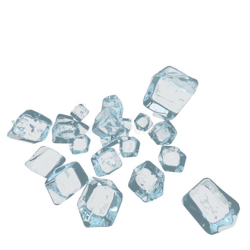 Cubes 3d made of ice stock vector. Illustration of frost - 254482277
