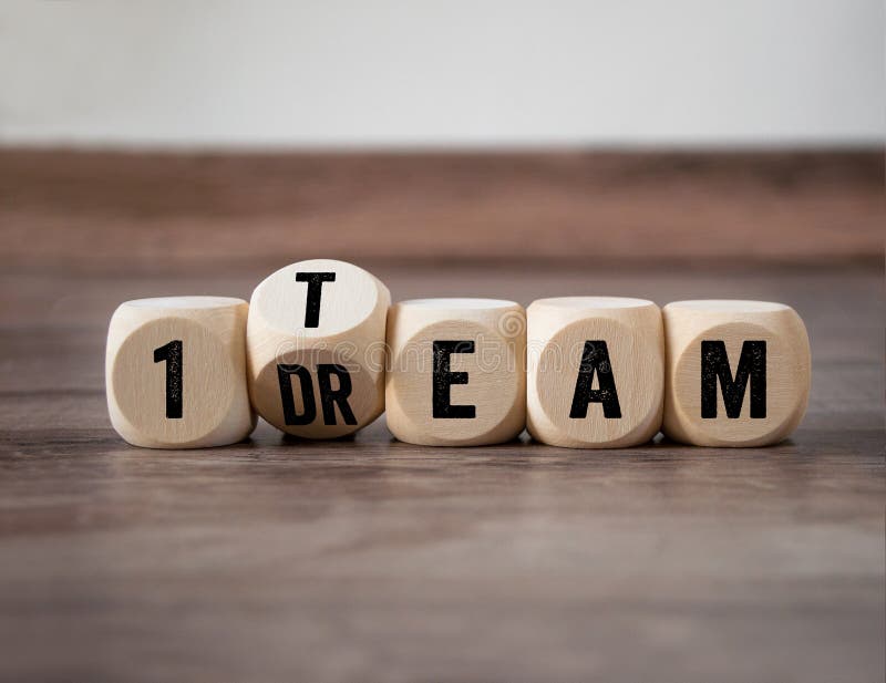 Cubes, Dice or Blocks with Dreamteam or Dream Team on Wooden ...