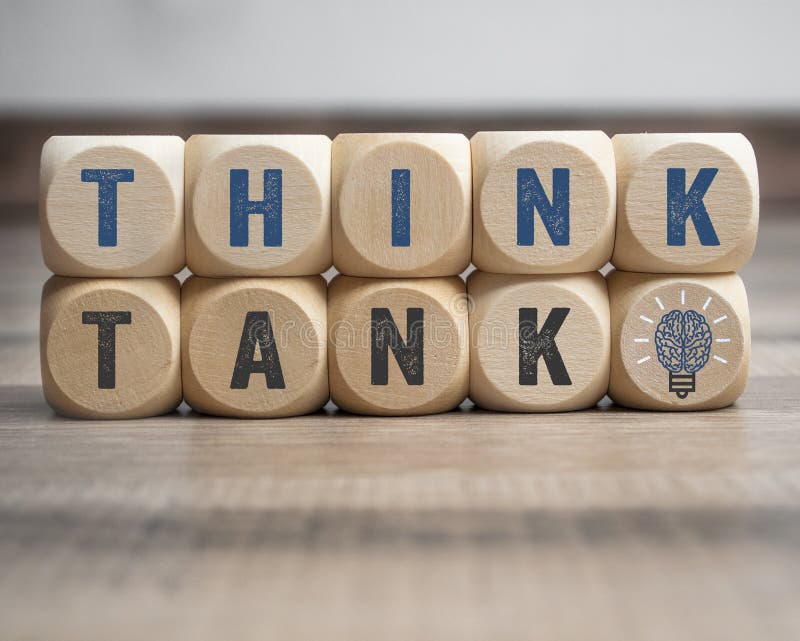 Cubes, Dice or Blocks with with Message Think Tnk with Brain Light Bulb ...
