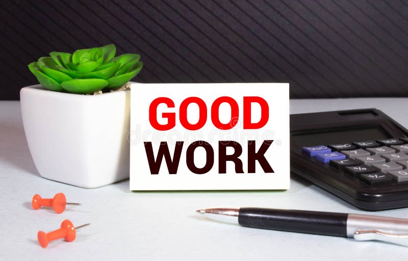 Cubes and Dice with Messages Good Work and Well Done Stock Image ...