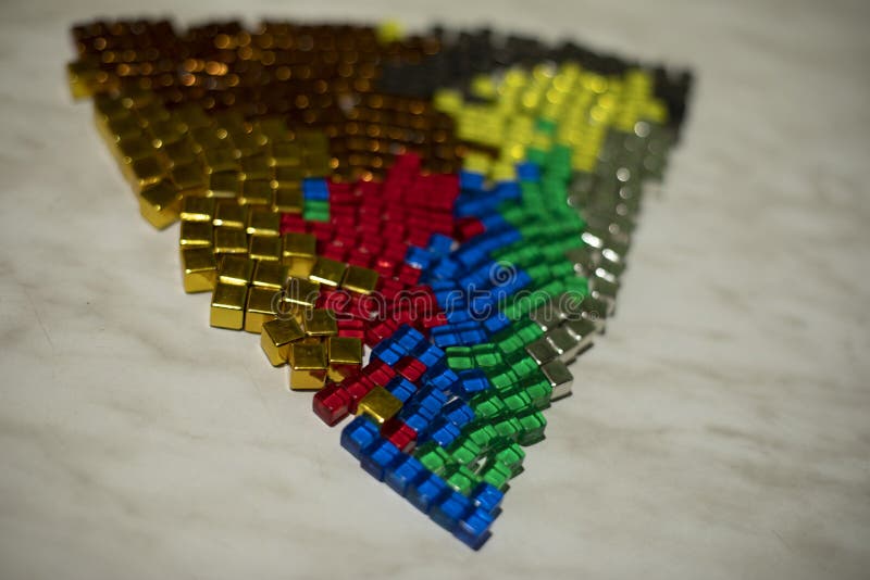 Cubes of Different Colors. Chips from Board Game Stock Photo - Image of ...