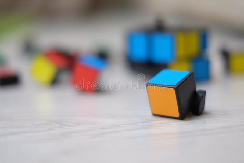 Cubes of Different Colors, Rubik`s Cube Editorial Stock Photo - Image ...