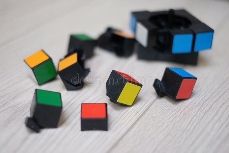 Cubes of Different Colors, Rubik`s Cube Editorial Stock Image - Image ...