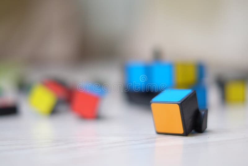 Cubes of Different Colors, Rubik`s Cube Editorial Photo - Image of game ...