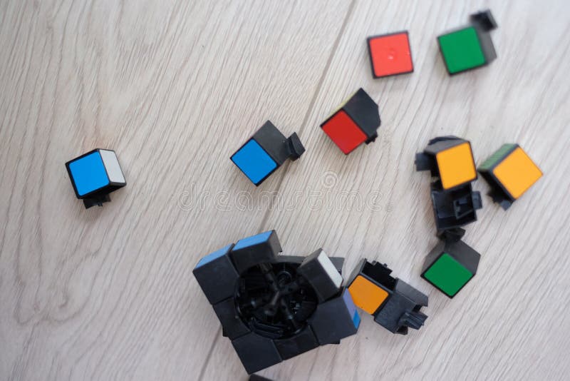 Cubes of Different Colors, Rubik`s Cube Editorial Stock Photo - Image ...