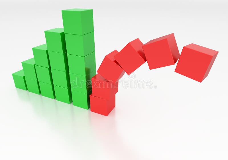 Cubes falling stock illustration. Illustration of profit - 17715429