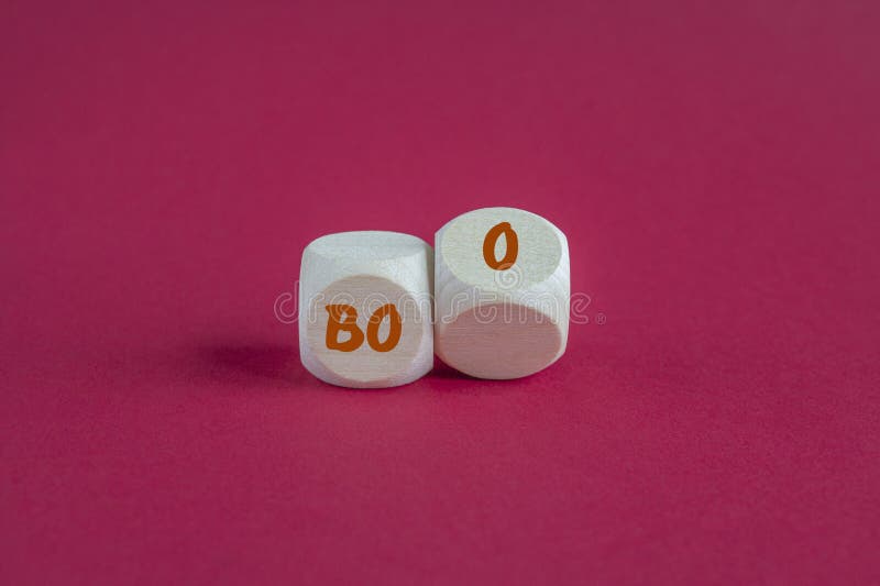 Cubes Form the Expression Boo . Symbol for Halloween Stock Image ...