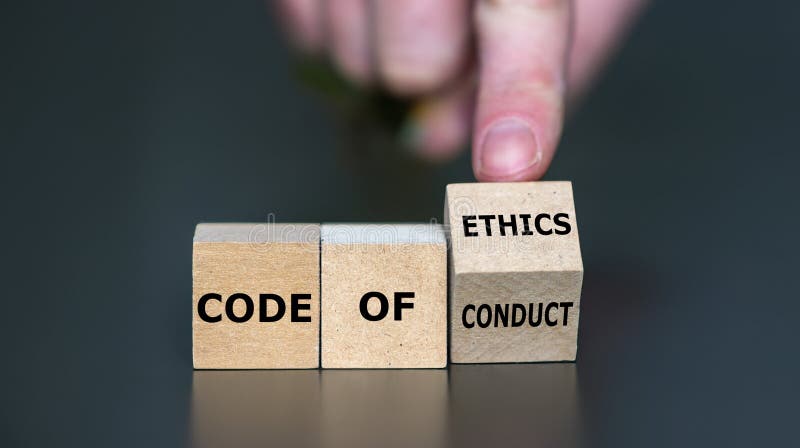 Cubes Form The Expression Code Of Conduct And Code Of Ethics Stock