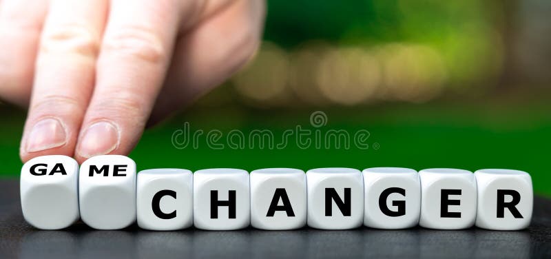 Cubes Form the Expression Game Changer. Stock Photo - Image of motivate ...