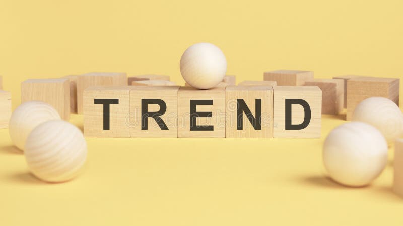 Cubes Form The Expression Trend Finance And Business Concept Stock