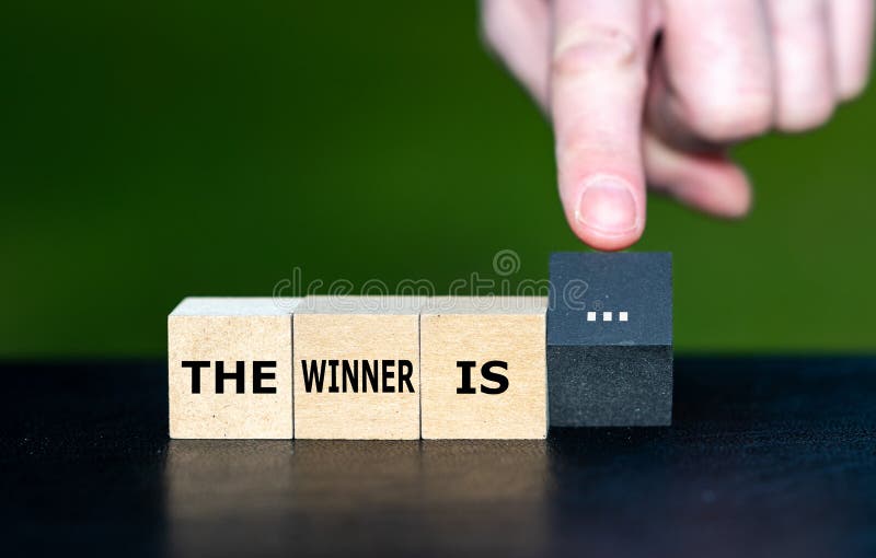 Cubes Form the Expression the Winner is Stock Illustration ...