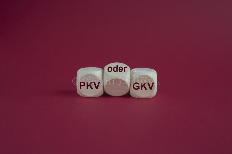 Cubes Form the German Expression PKV Oder GKV (private Health Insurance ...
