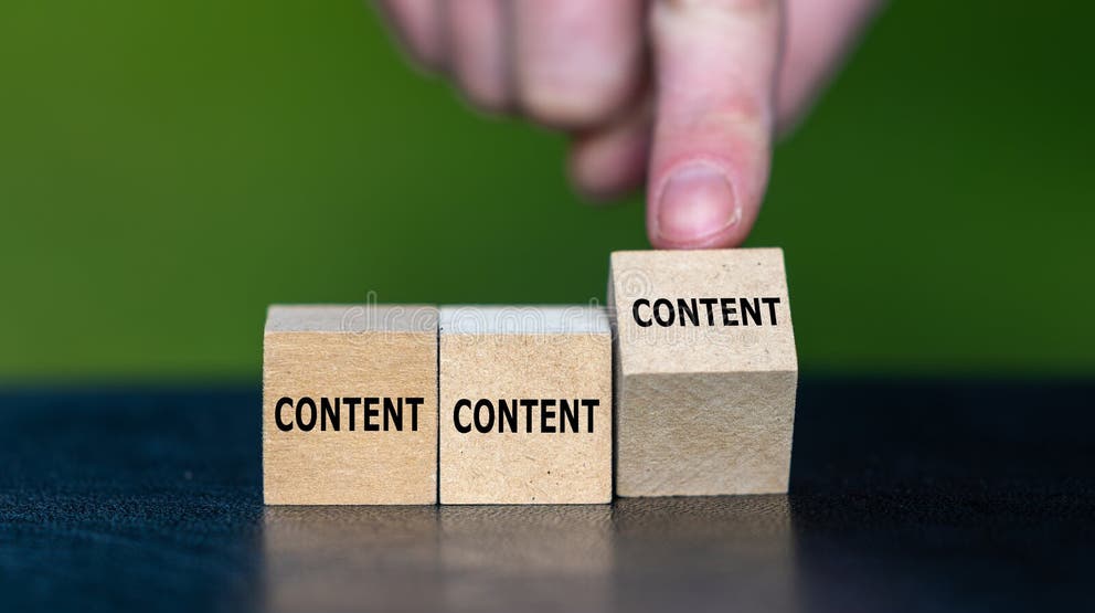Cubes Form the Saying Content Content Content . Stock Photo - Image of ...