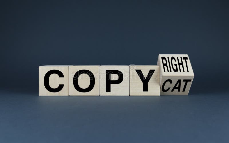 Cubes Form Words Copycat or Copyright. Business Concept Stock Image ...