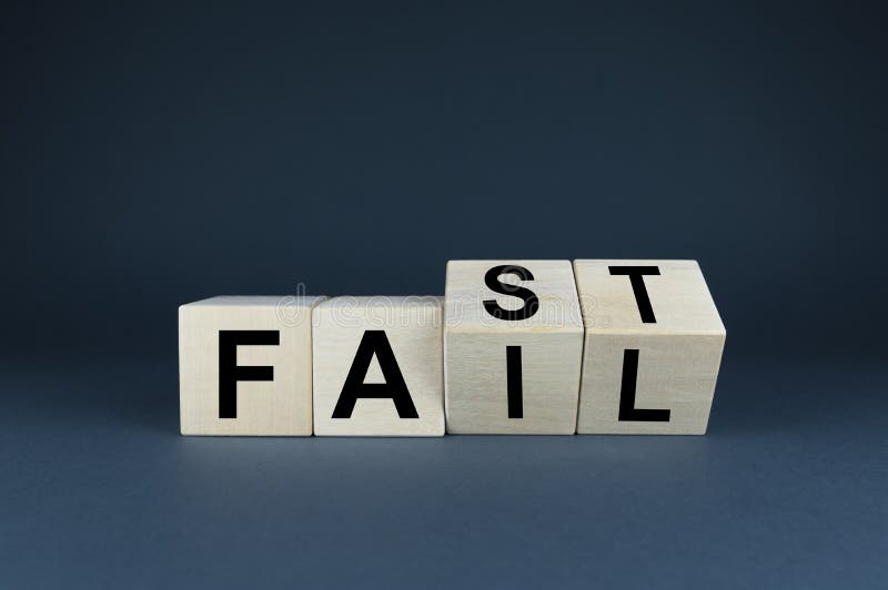 Cubes Form Words Fast - Fail Stock Photo - Image of concept, fail ...