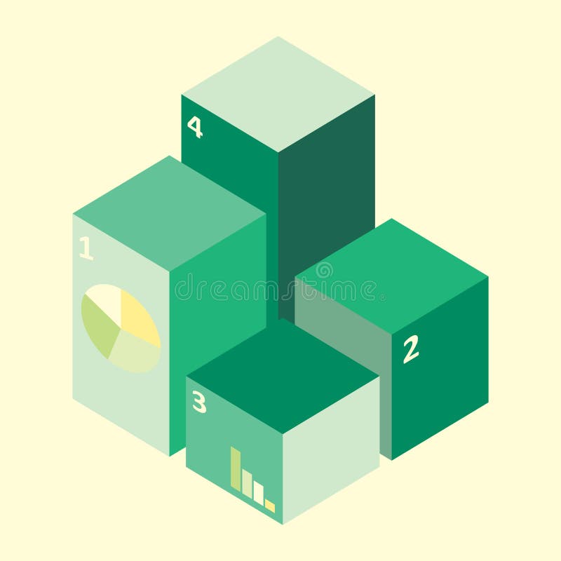 Cubes Geometric Infographic. Vector Illustration Decorative Design ...
