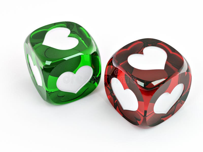 Cube with heart stock illustration. Illustration of anniversary - 5288694
