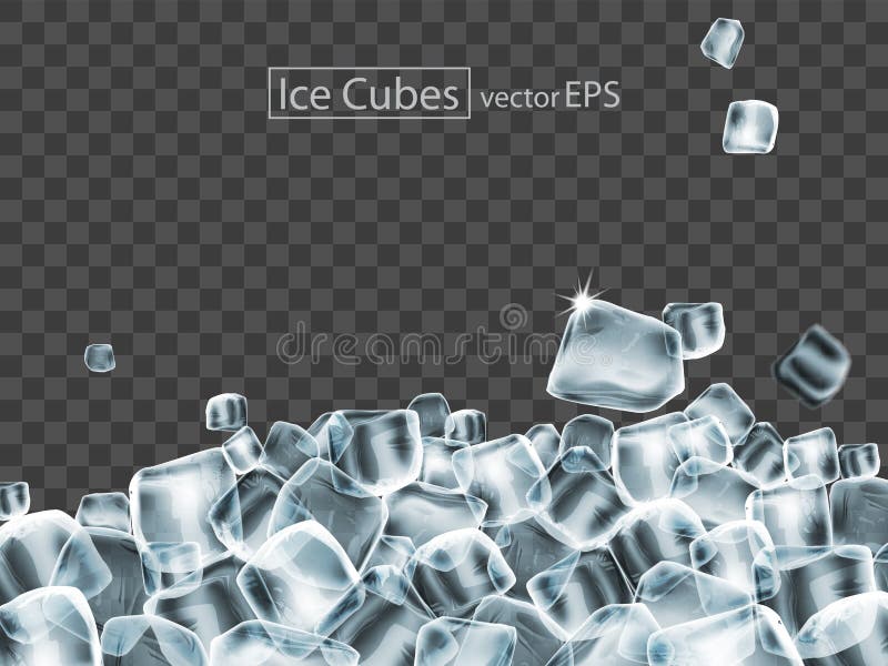Cubes of Ice with the Effect of Transparency. Highly Realistic ...