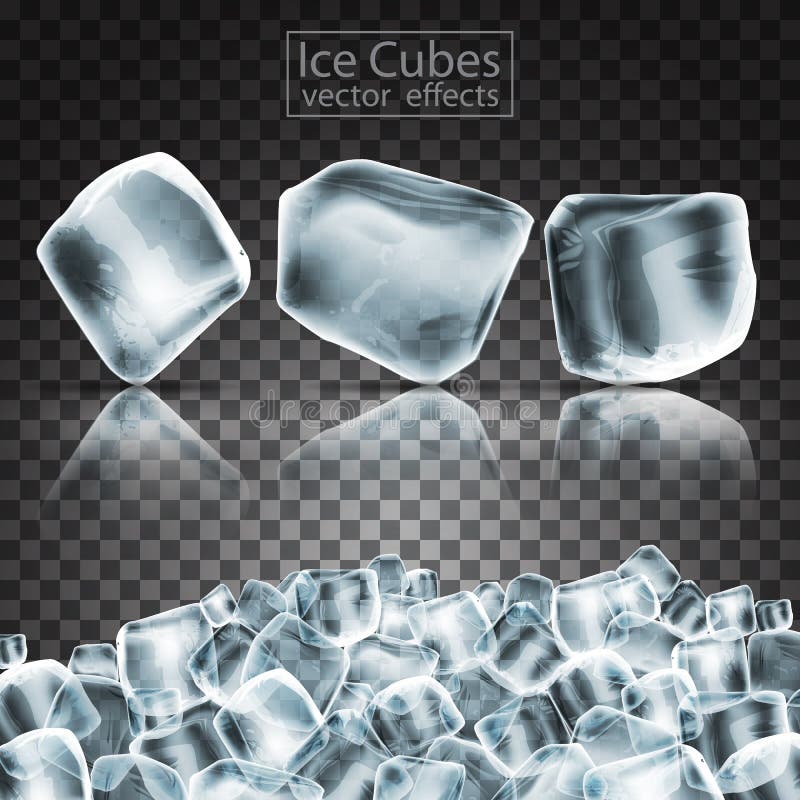 Background with Cubes of Transparent Ice. Highly Detailed Realistic ...