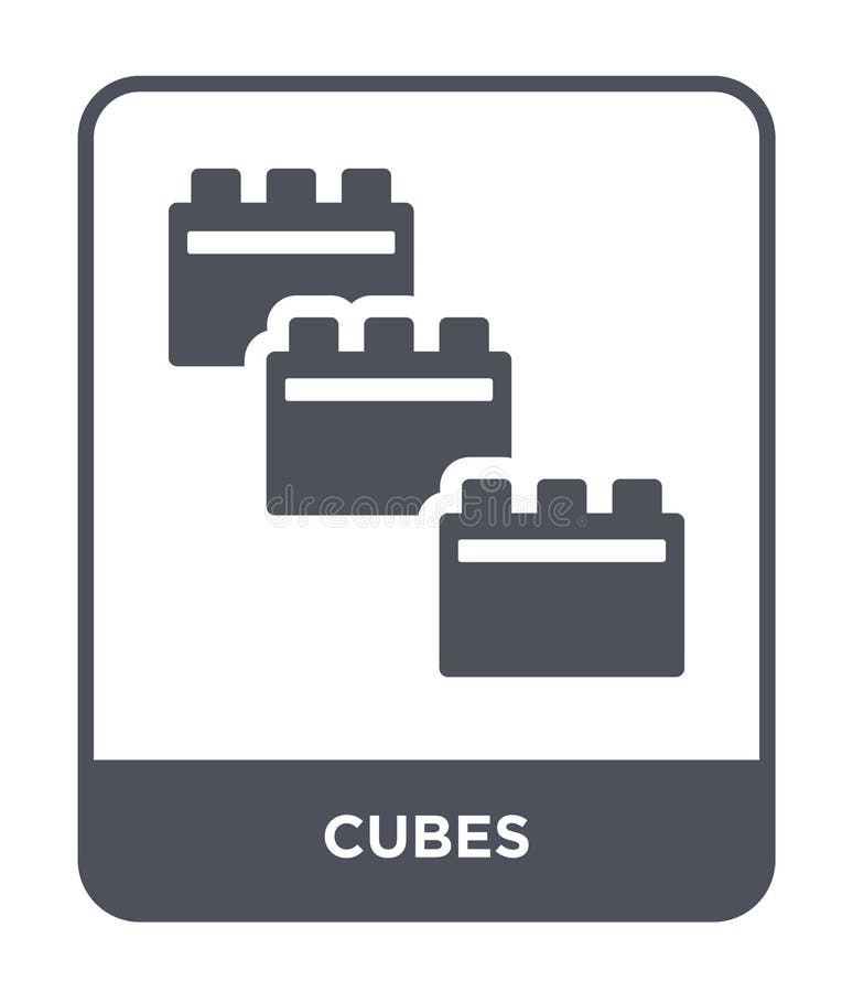Cubes Icon in Trendy Design Style. Cubes Icon Isolated on White ...