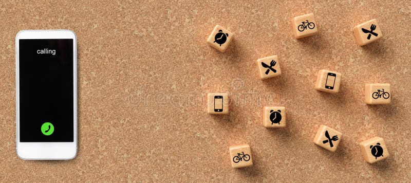 Cubes with Icons Depicting a Delivery Process and a Smartphone on Call ...