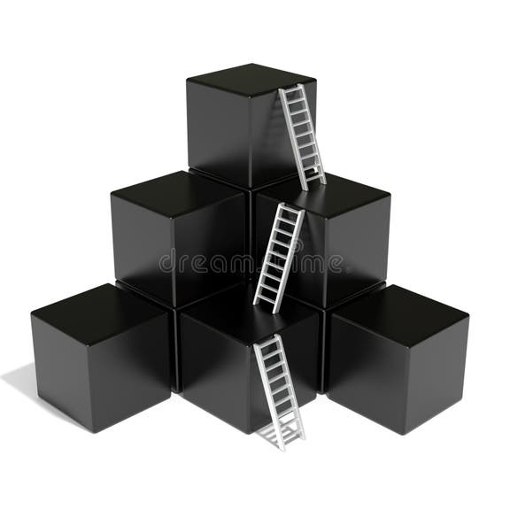 Cubes and ladders stock illustration. Illustration of activity - 11040595