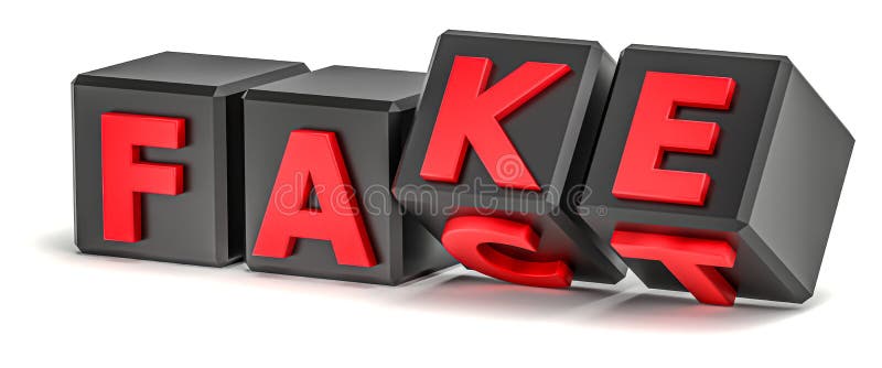 Cubes with Letters Flip Over and the Words Change from FACT To FAKE ...