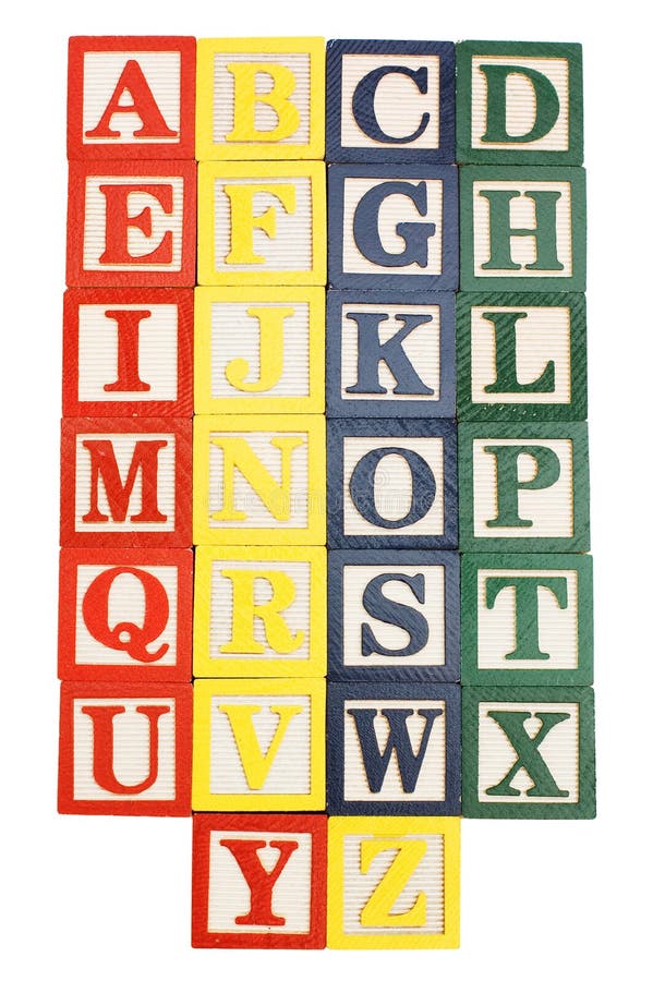Cubes With Letters Isolated On White Stock Photo - Image of preschool ...