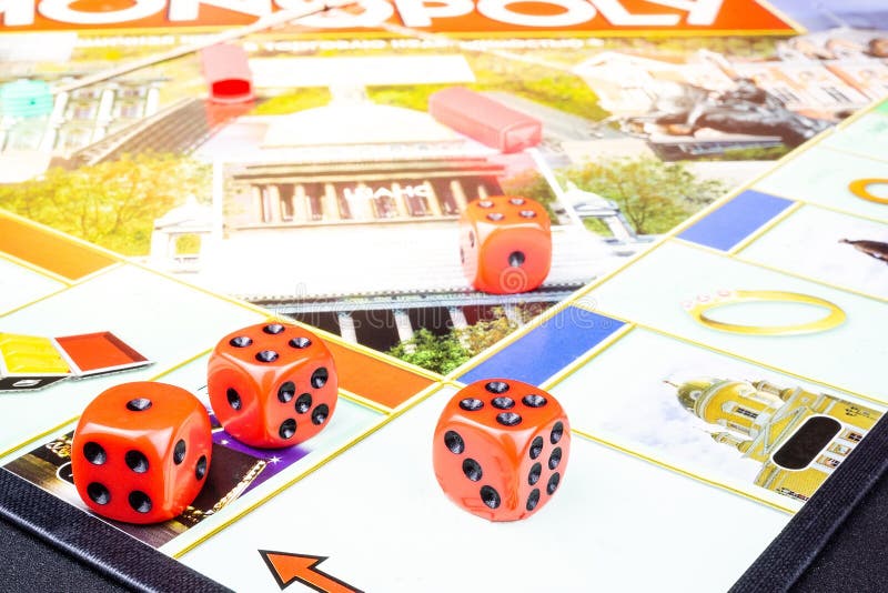 Cubes on the board game stock image. Image of rolls - 122536431