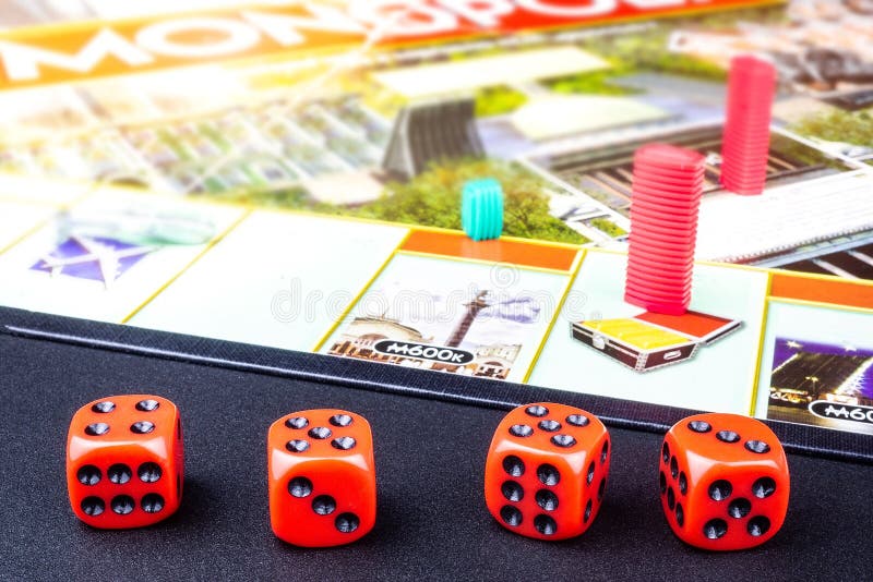 Cubes on the board game stock photo. Image of object - 122536346