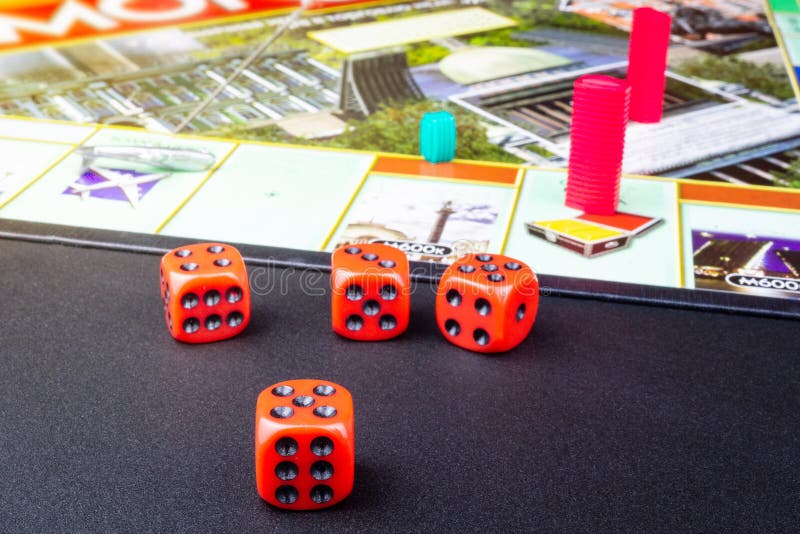 Cubes on the board game stock photo. Image of object - 122536346