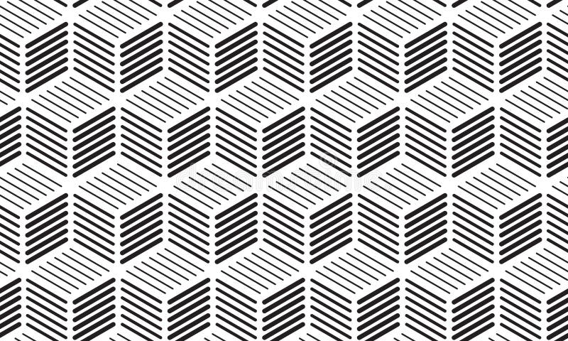 Cubes of Lines Seamless Background Stock Vector - Illustration of ...