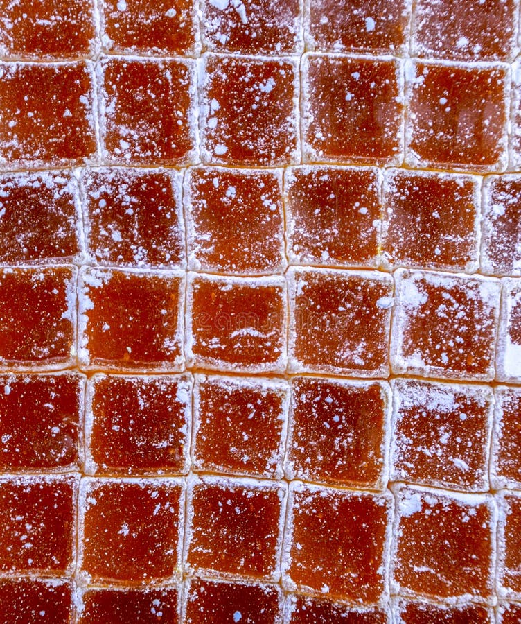 Cubes of , Powdered with Powdered Sugar. Background from Cubes of ...