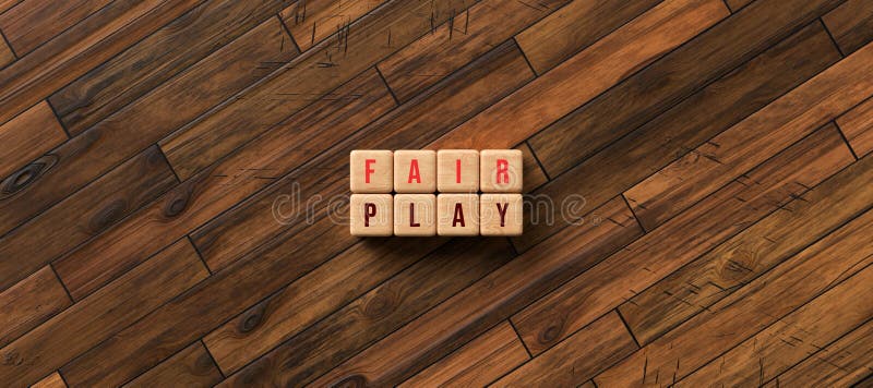 Cubes with the Message FAIR PLAY - 3D Rendered Illustration Stock ...