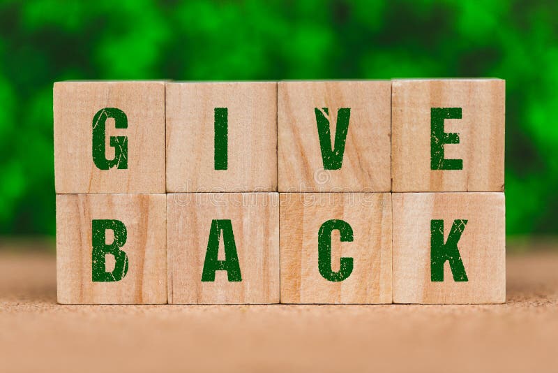 Cubes with Message Give Back Stock Image - Image of teamwork, kindness ...
