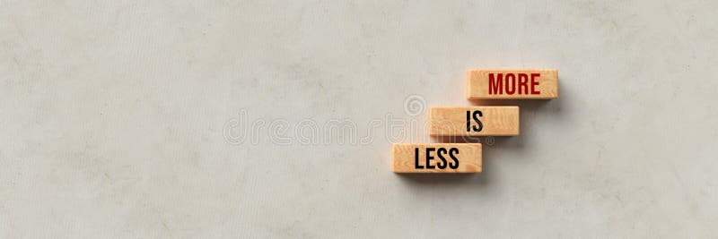 Cubes with Message less is MORE - 3d Illustration Stock Image - Image ...