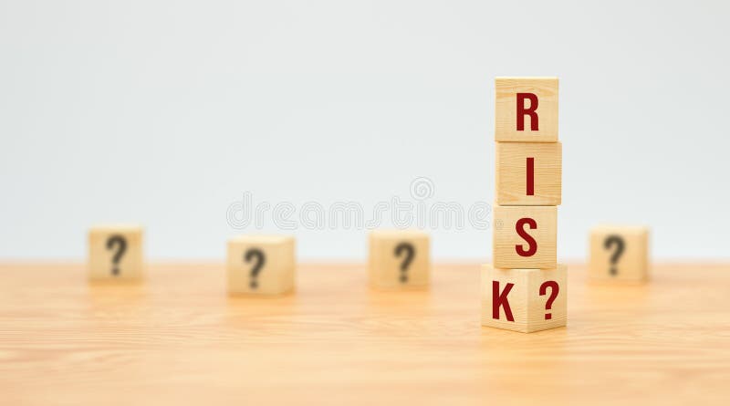 Cubes with the Message RISK? on White Background - 3d Illustration ...
