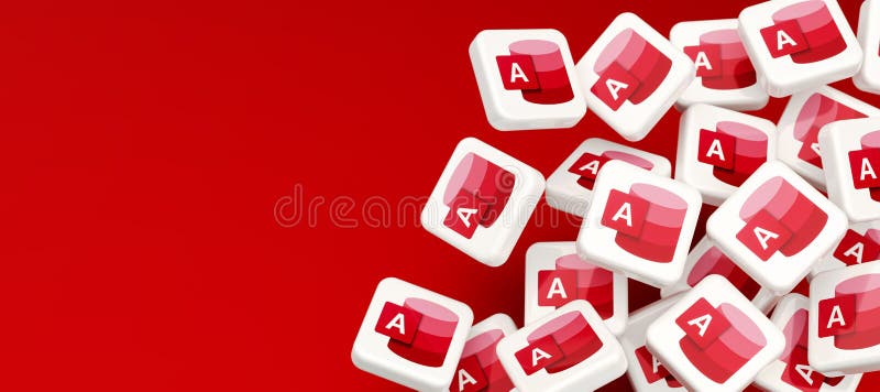 Cubes with Microsoft Access Logo Editorial Stock Image - Image of ...