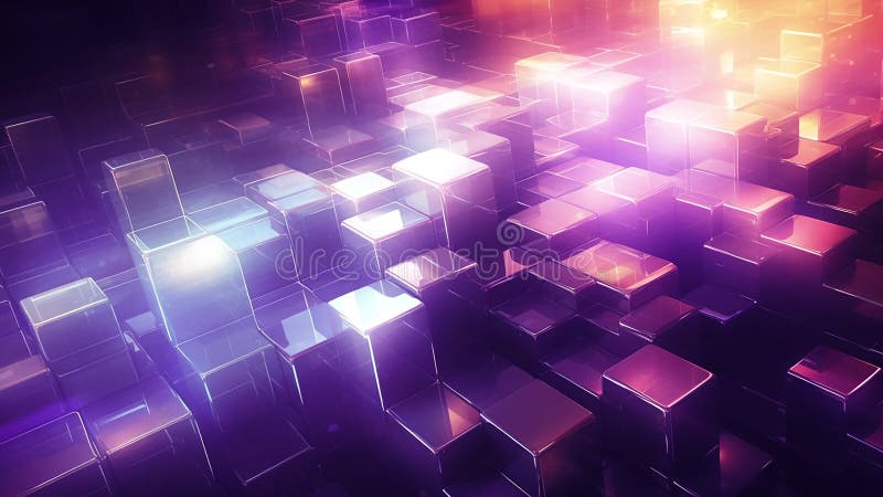 Cubes Motion Background Light Texture Abstract Futuristic Stock Footage ...