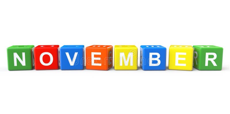 Hello November Typographic Design. Stock Vector - Illustration of ...