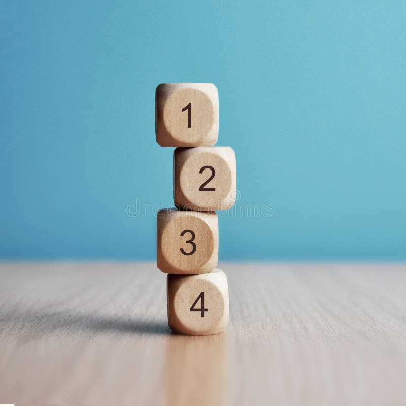 Cubes with Numbers: 1,2,3,4 Stock Image - Image of object, choice ...