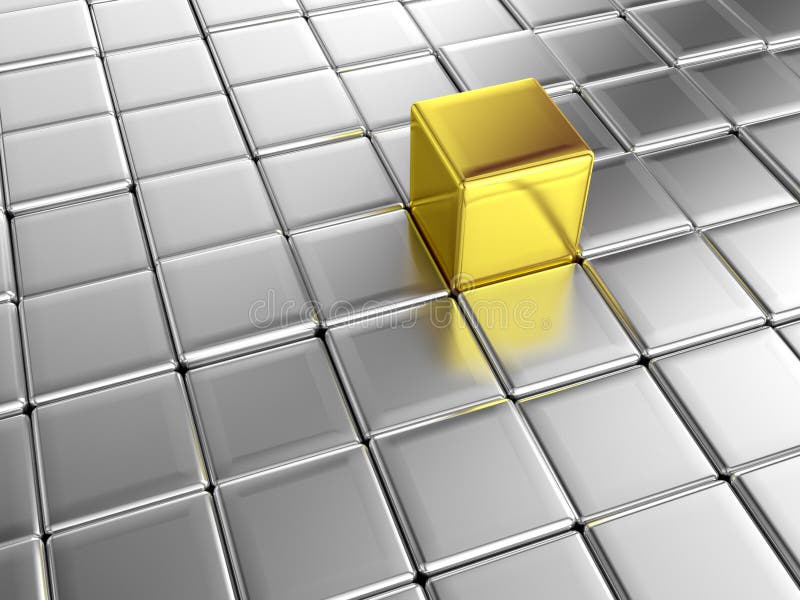 Cubes Platform silver gold stock illustration. Illustration of built ...