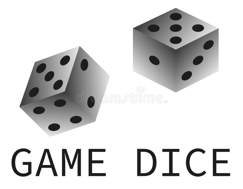 Cubes in a Realistic Design. Dice Game Isolated on White Background ...