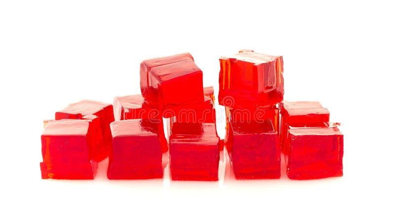 Cubes of red jelly stock photo. Image of conserve, colour - 30732636