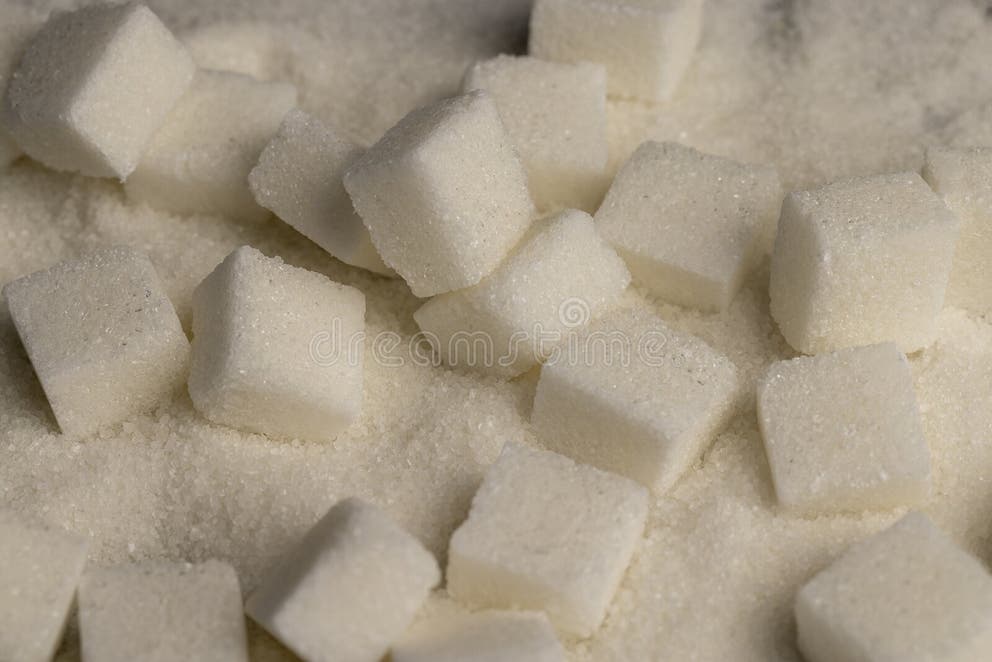 Cubes of Refined Sugar Close-up Stock Image - Image of refined, beet ...