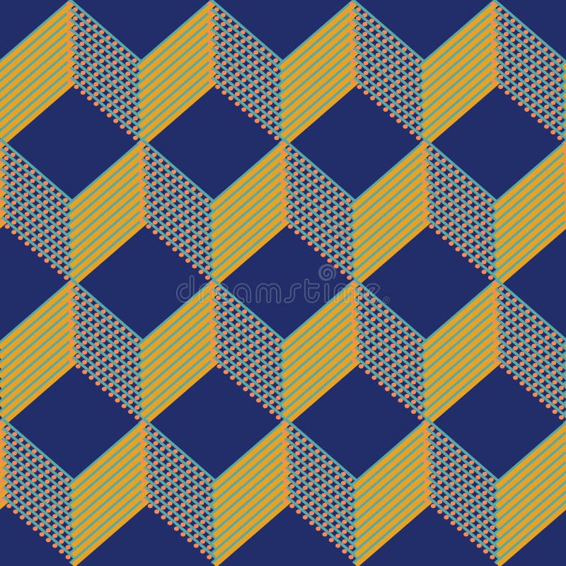 Cubes Seamless Pattern Background Stock Illustration - Illustration of ...