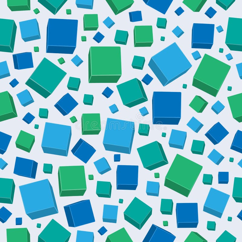 Cubes Seamless Simple Flat Design Pattern Background Stock Illustration ...
