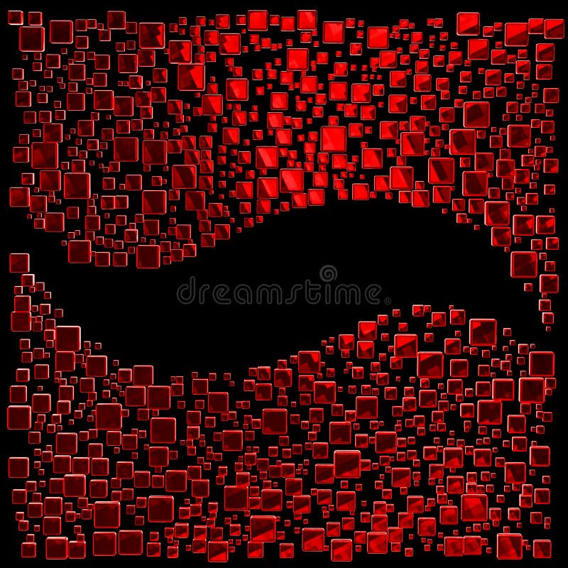 Cubes in the Shape of a Wave Stock Illustration - Illustration of curve ...